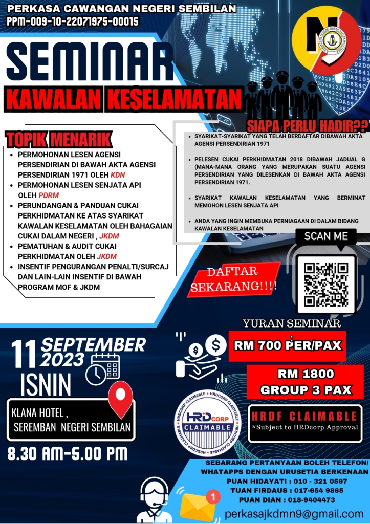 SURAT EDARAN PIKM KE-26/2023: JEMPUTAN MENYERTAI SEMINAR KAWALAN KESELAMATAN ANJURAN PERSATUAN ...