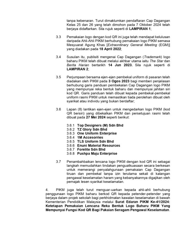 SURAT EDARAN PIKM KE-17/2025: ARAHAN MEWAJIBKAN PEMAKAIAN LENCANA ...